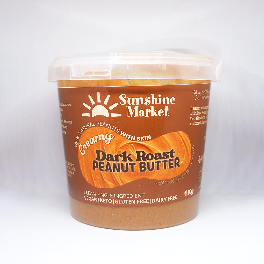 .Sunshine Market Creamy Dark Roast Peanut Butter (1kg) 9055192285423
