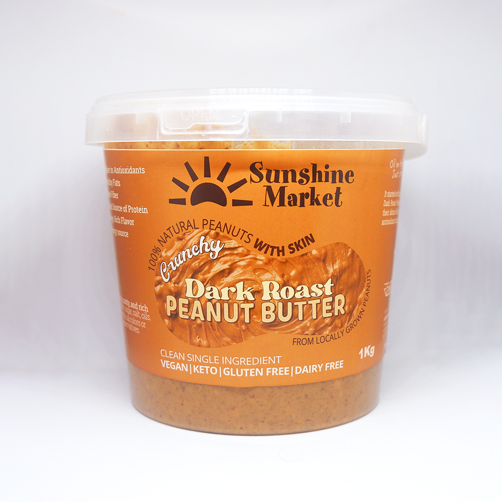 .Sunshine Market Crunchy Dark Roast Peanut Butter (1Kg) 9055193039087