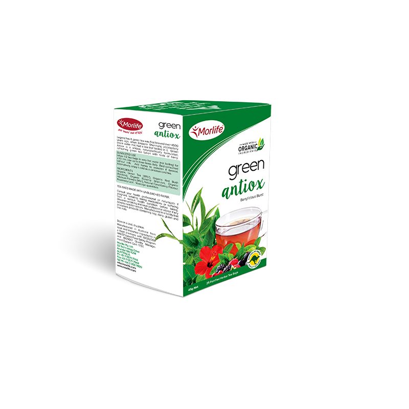 Morlife Organic Green Tea Antiox (25 Teabags) 8713233039599 – Sunshine ...
