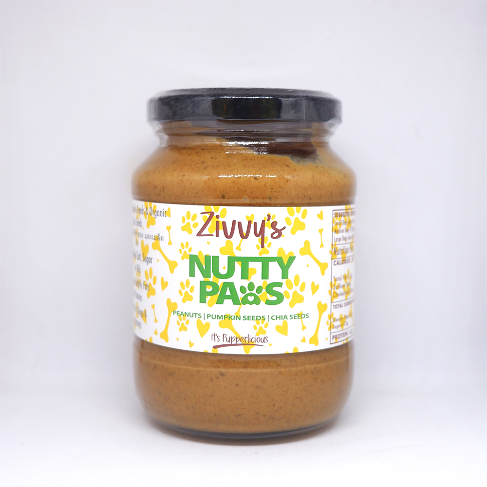 Zivvy's Nutty Paws for Dogs - Peanut Butter with Pumpkin Seeds & Chia ...
