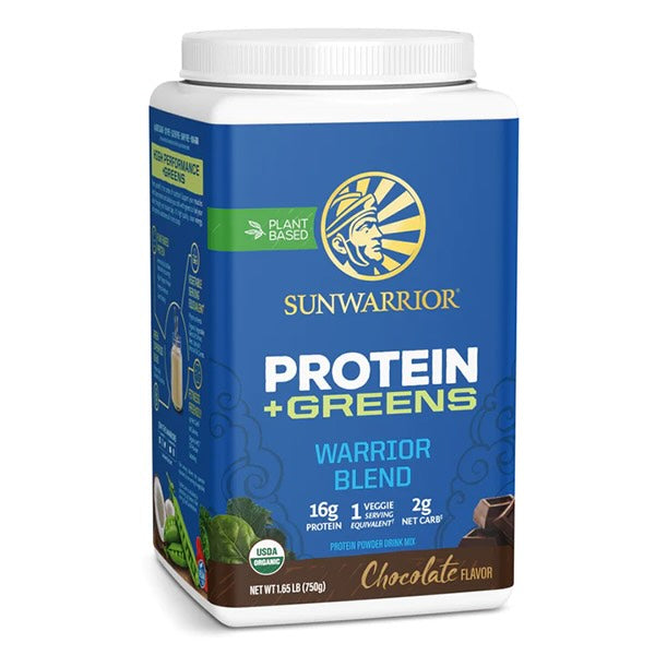 Sunwarrior Organic Warrior Blend Protein Plus Greens - Chocolate (750g ...