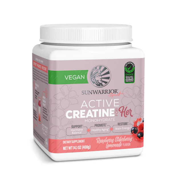 Sunwarrior Active Creatine For HER - Raspberry Elderberry Lemonade ...